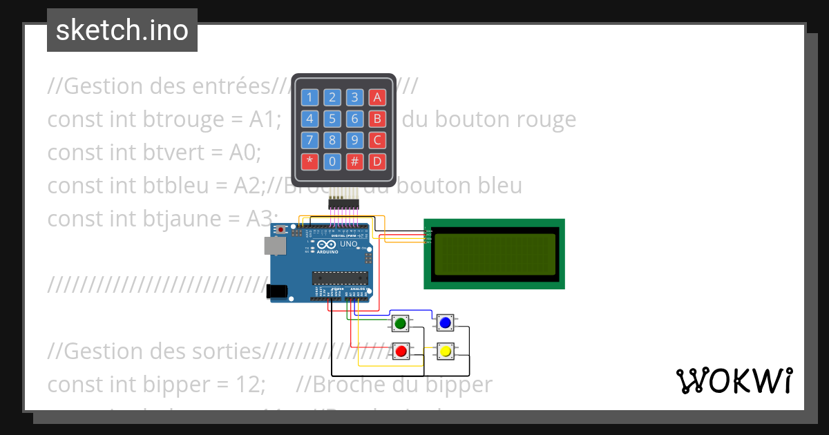 domination 4 joueurs TYPE - Wokwi ESP32, STM32, Arduino Simulator