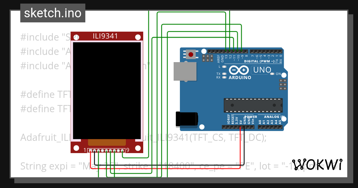 TFT SD - Wokwi ESP32, STM32, Arduino Simulator