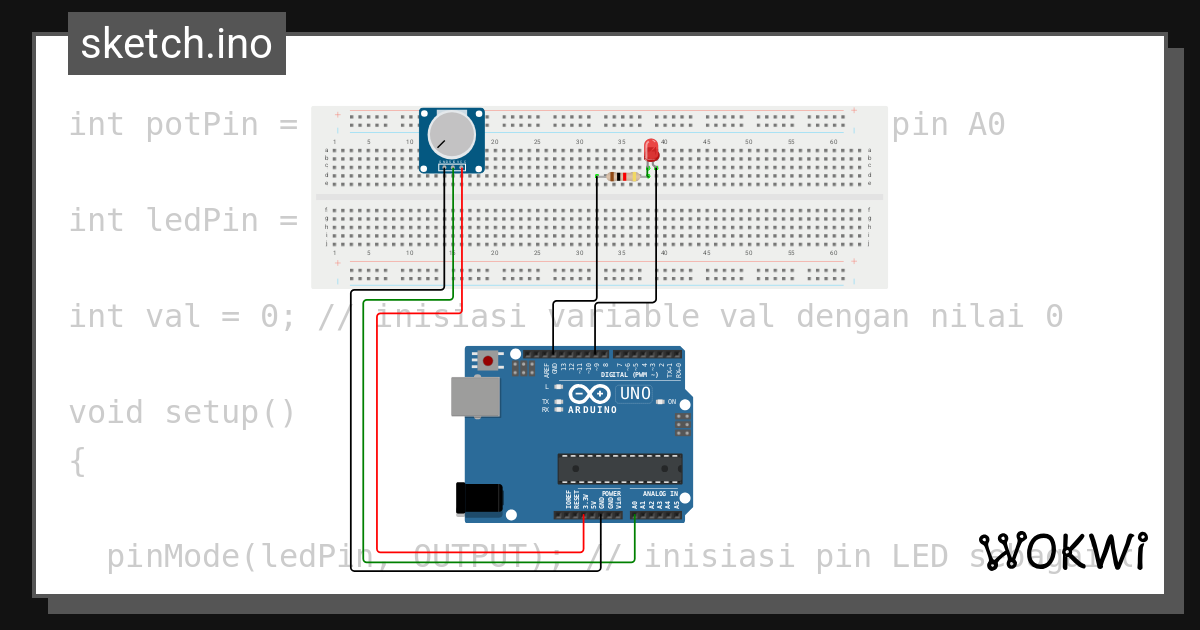 Tugas Led Dan Potensiometer Wokwi Esp32 Stm32 Arduino