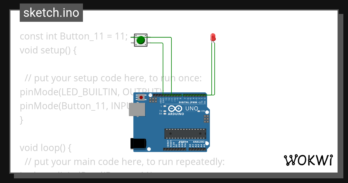 Basic button - Wokwi ESP32, STM32, Arduino Simulator