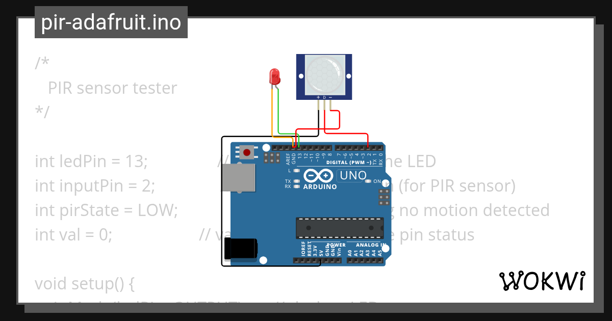 pir-adafruit.ino Copy - Wokwi ESP32, STM32, Arduino Simulator