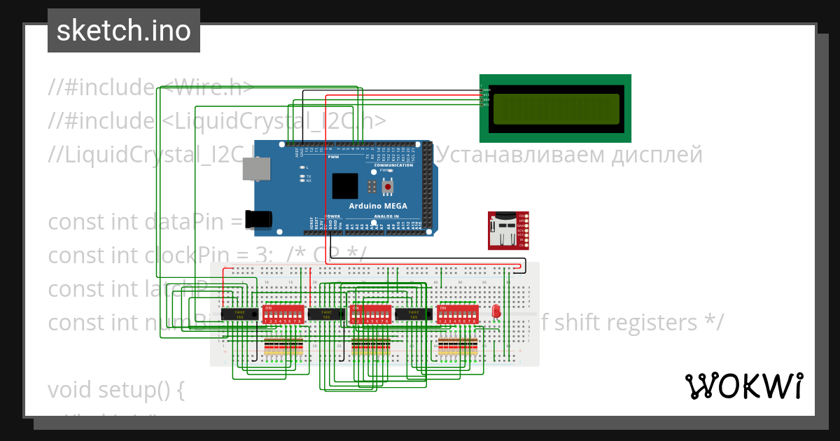 74рс165 - Wokwi ESP32, STM32, Arduino Simulator
