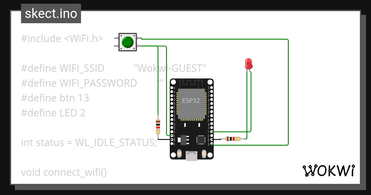 Fika Maulida_210180069_modul 16_challenge 2 - Wokwi ESP32, STM32, Arduino Simulator