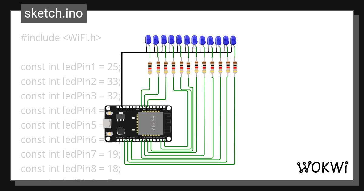 AmnaYusra_210180020_IOT_Modul 16 challenge 1 - Wokwi ESP32, STM32, Arduino Simulator