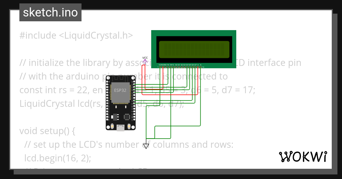 Esplcd Wokwi Esp32 Stm32 Arduino Simulator