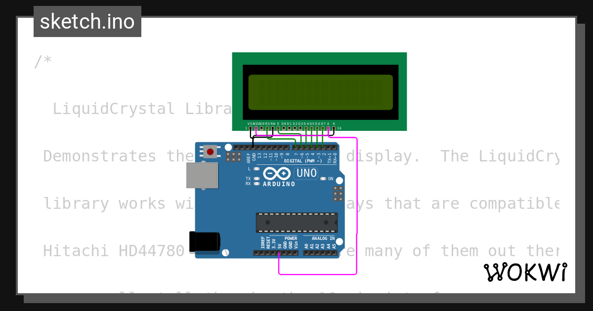 Lcd Jalan Wokwi Esp32 Stm32 Arduino Simulator 8352