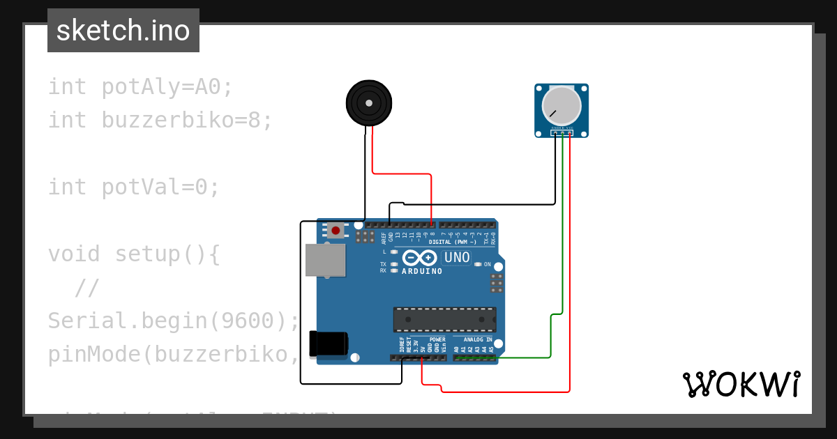 Alj Buzzer With Potentiometer Wokwi Esp32 Stm32 Arduino Simulator 