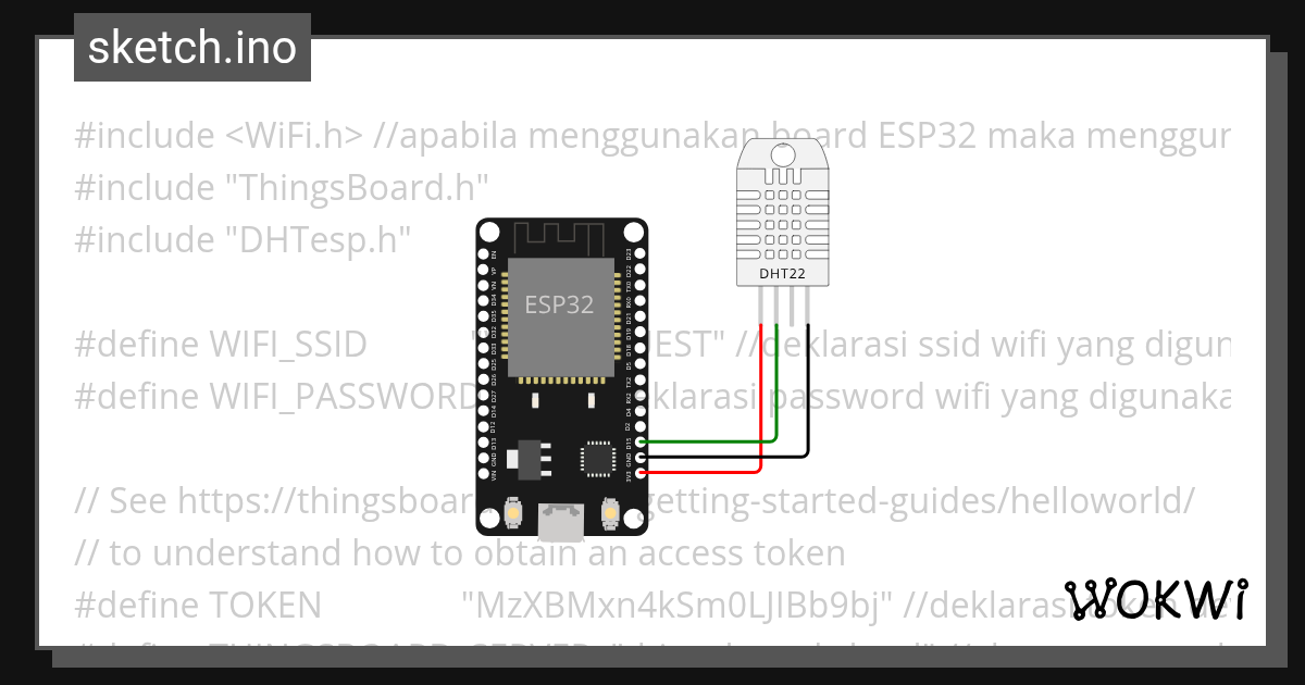 A24 - Thingsboard Suhu dan Kelembaban - Wokwi ESP32, STM32, Arduino Simulator