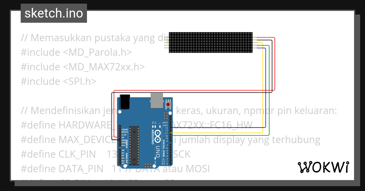 G8 Runningtext Dotmatrix O Copy Wokwi Esp32 Stm32 Arduino Simulator