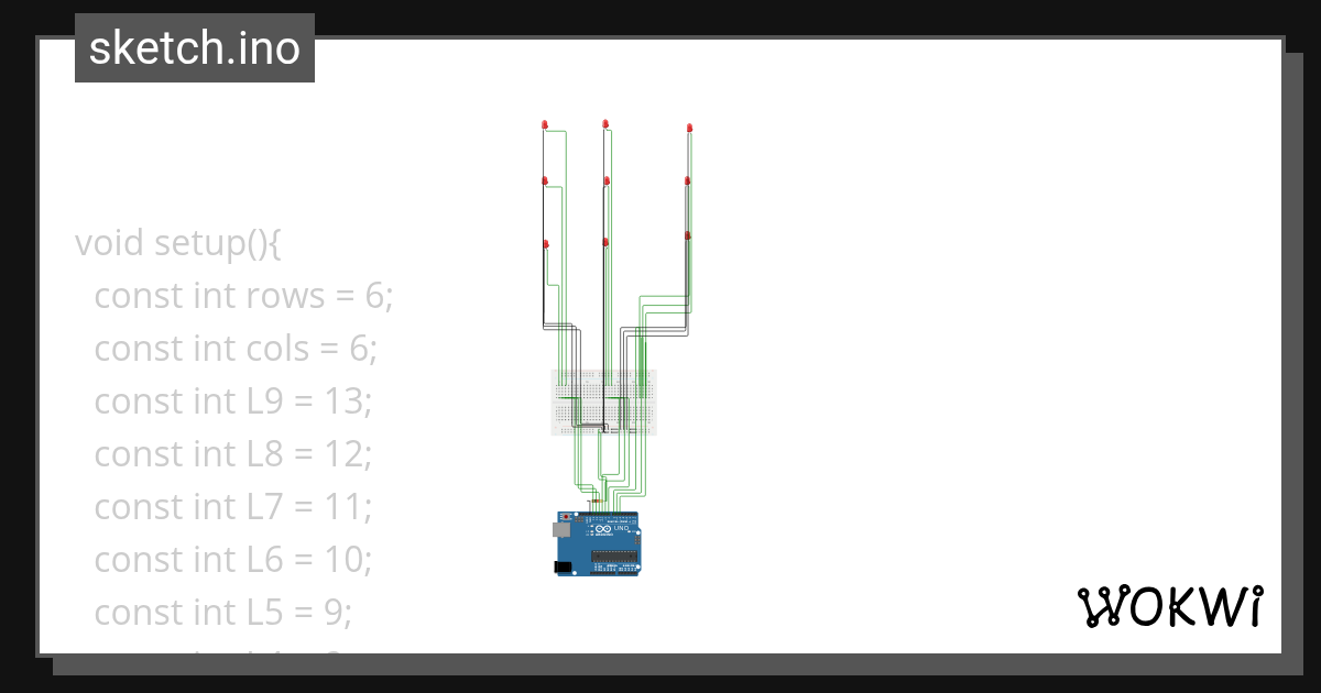 Conway with LED's - Wokwi ESP32, STM32, Arduino Simulator