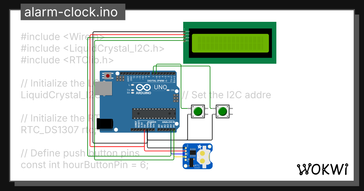 compare rtc and push button - Wokwi ESP32, STM32, Arduino Simulator