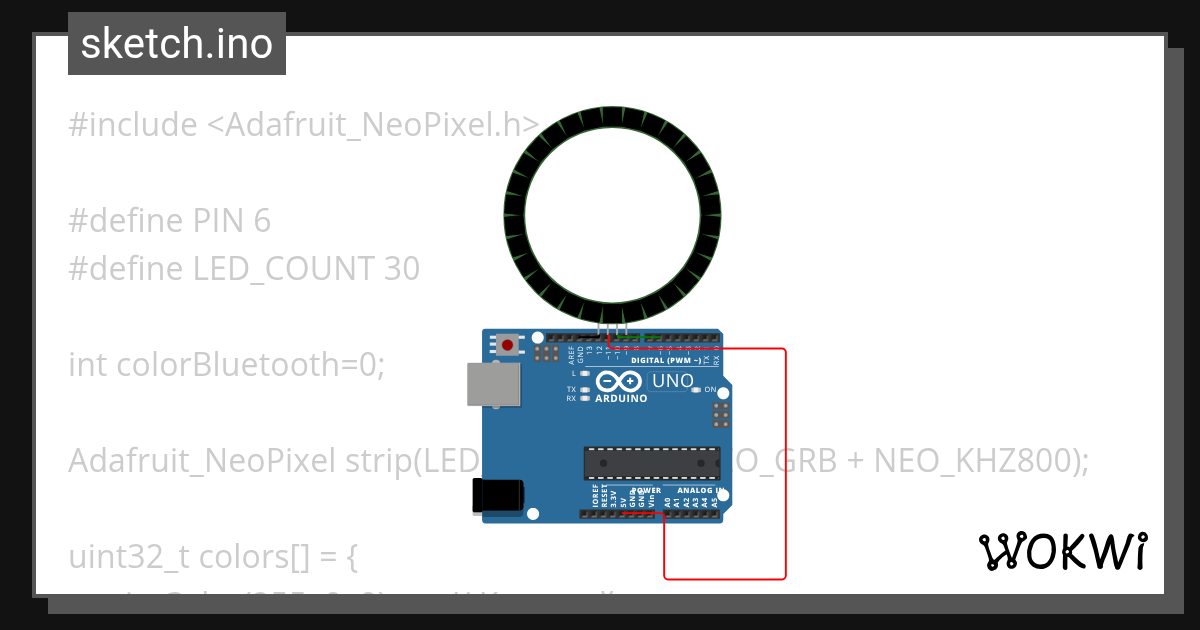 blink Copy двойной код с доп цветами - Wokwi ESP32, STM32, Arduino Simulator