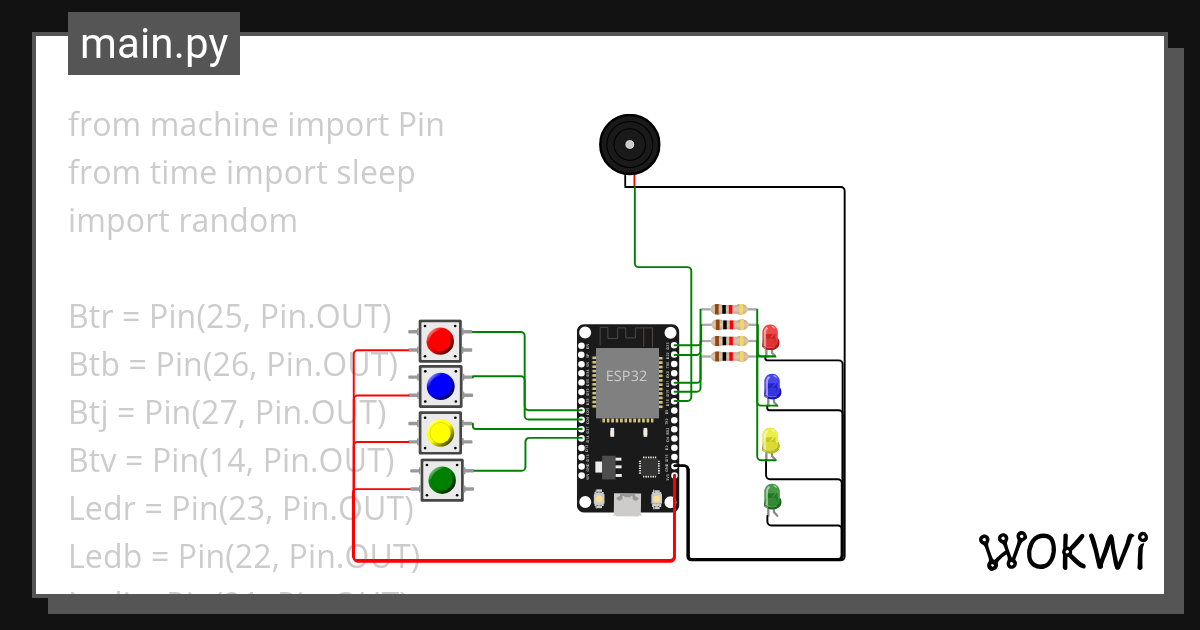 Simon Wokwi Esp32 Stm32 Arduino Simulator