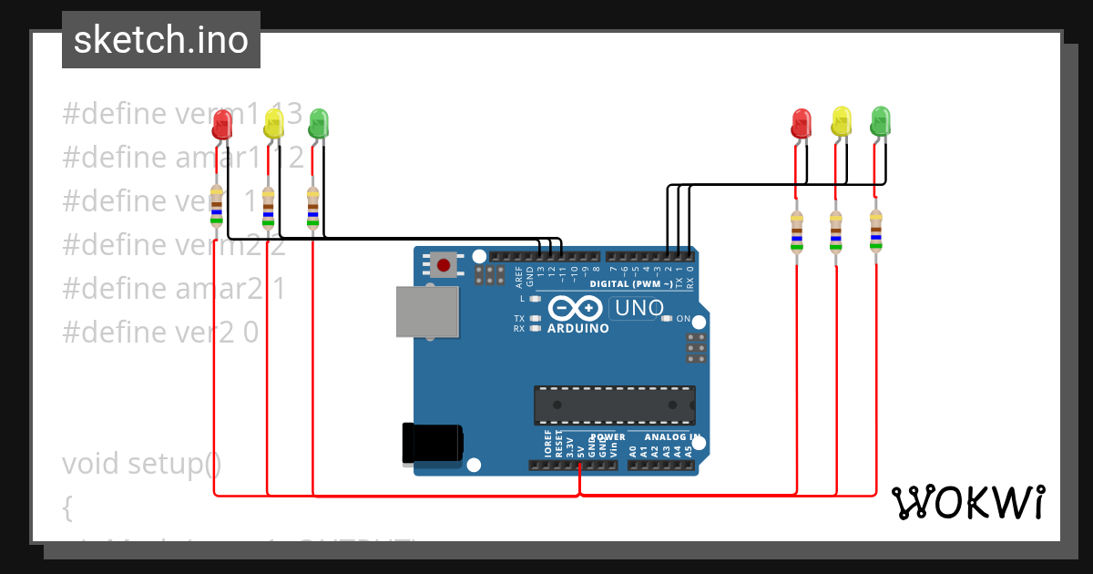 Semaforos Wokwi Esp32 Stm32 Arduino Simulator 6789