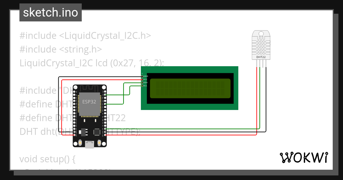 LCD_I2C - Wokwi ESP32, STM32, Arduino Simulator