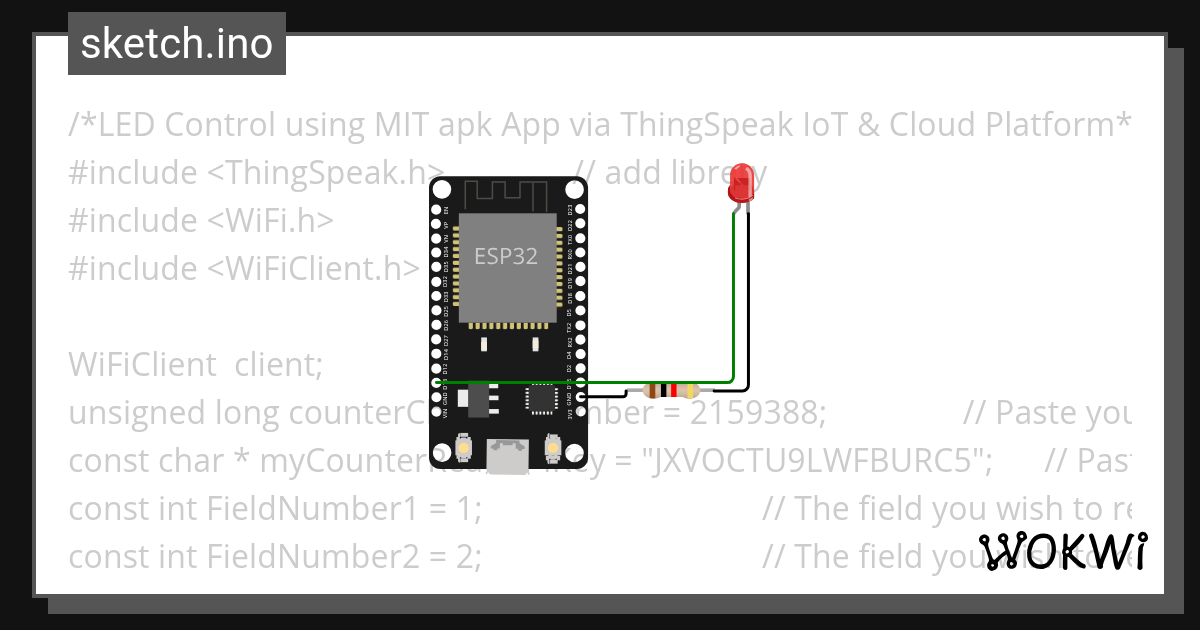 WokwiMITappLEDControl - Wokwi ESP32, STM32, Arduino Simulator