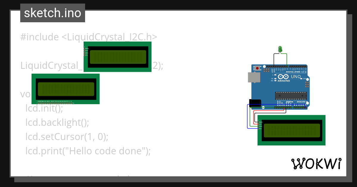 mv code 1 lcd - Wokwi ESP32, STM32, Arduino Simulator