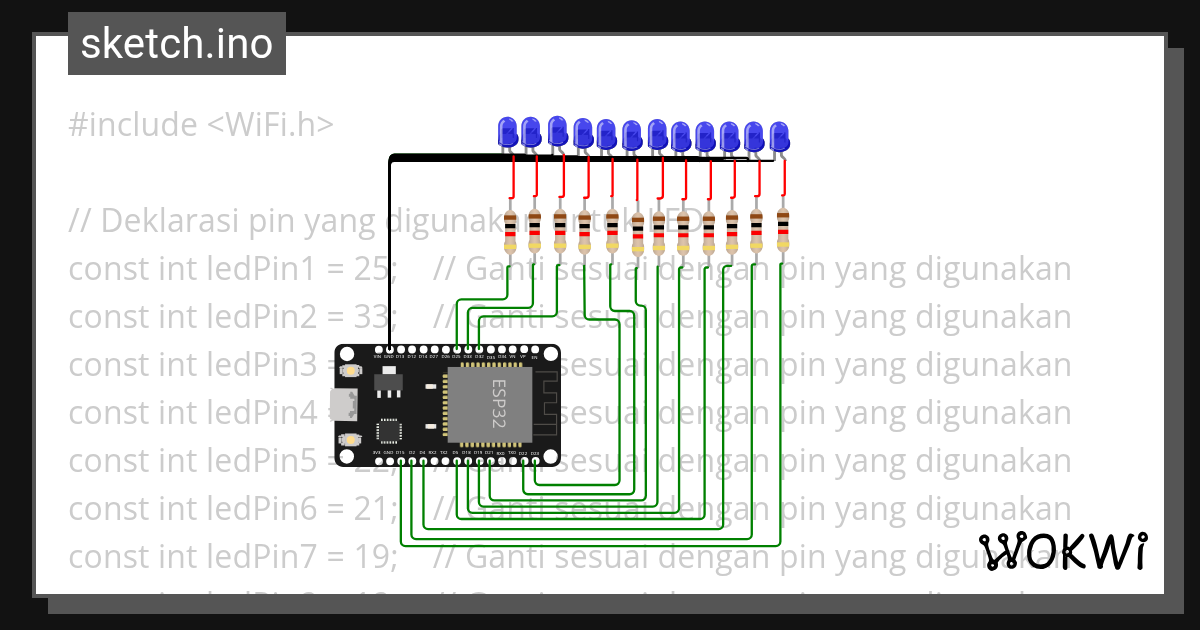 Silvani Anjelita_210180136_modul 16 Challenge 1 - Wokwi ESP32, STM32, Arduino Simulator