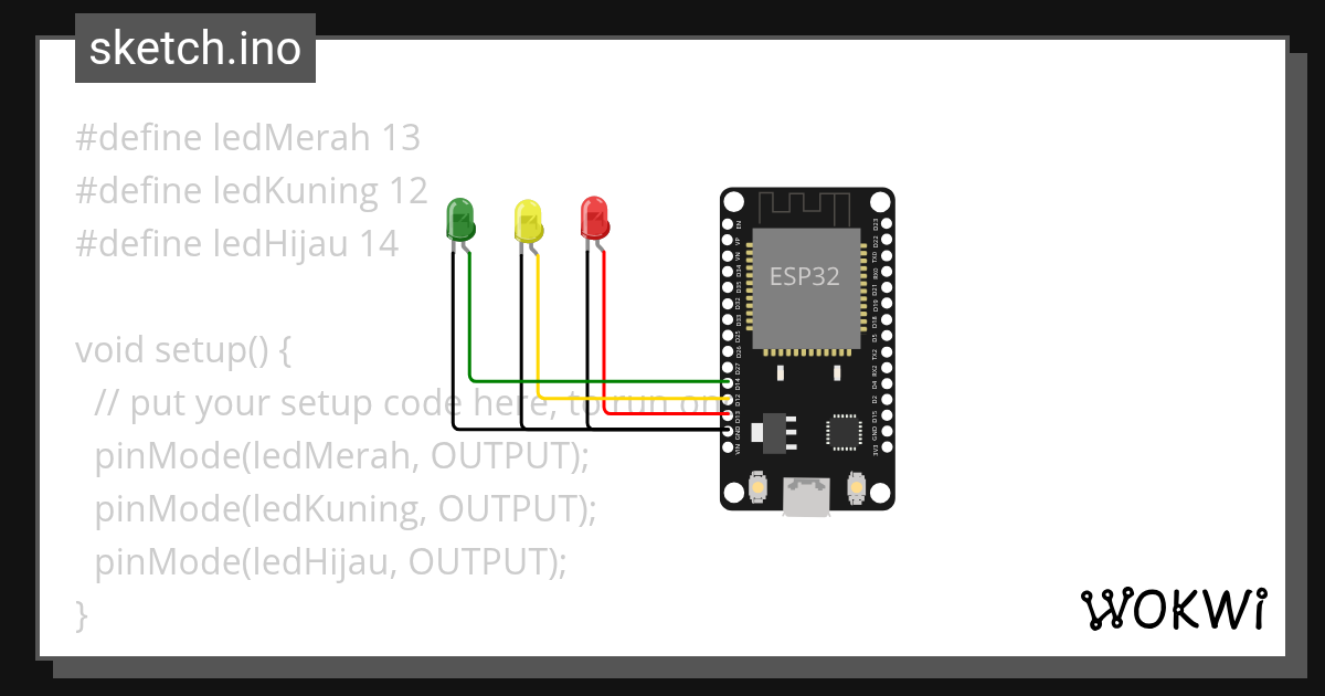 Syahrul Ramadhan_210180150_Praktikum 1 - Wokwi ESP32, STM32, Arduino Simulator