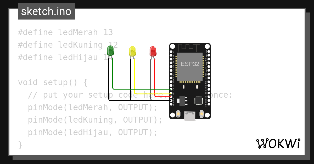 Praktik 1 Wokwi Esp32 Stm32 Arduino Simulator 0181