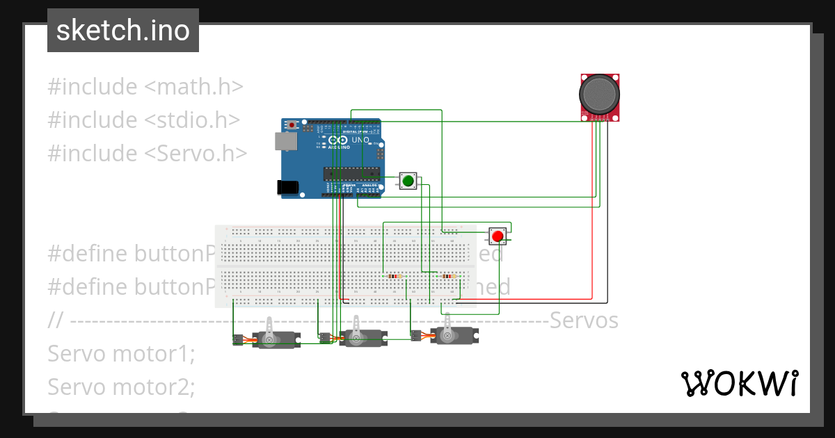 Delta robot - Wokwi ESP32, STM32, Arduino Simulator