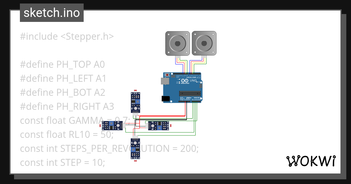 dual_axis_solar_panel - Wokwi ESP32, STM32, Arduino Simulator