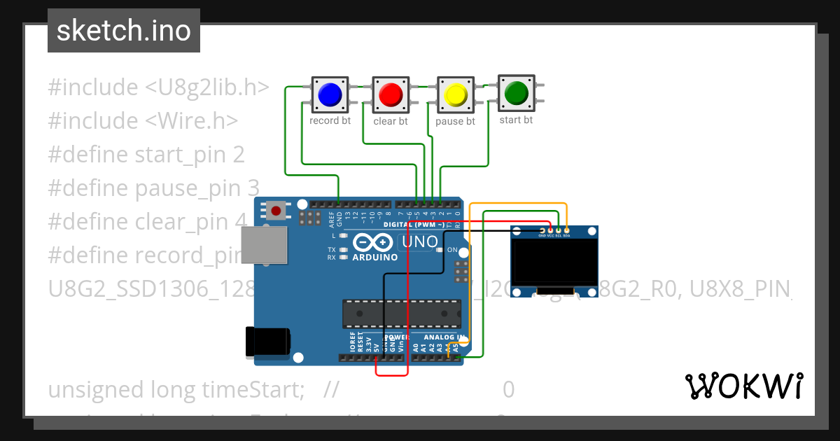 20230508秒表3 Wokwi Esp32 Stm32 Arduino Simulator