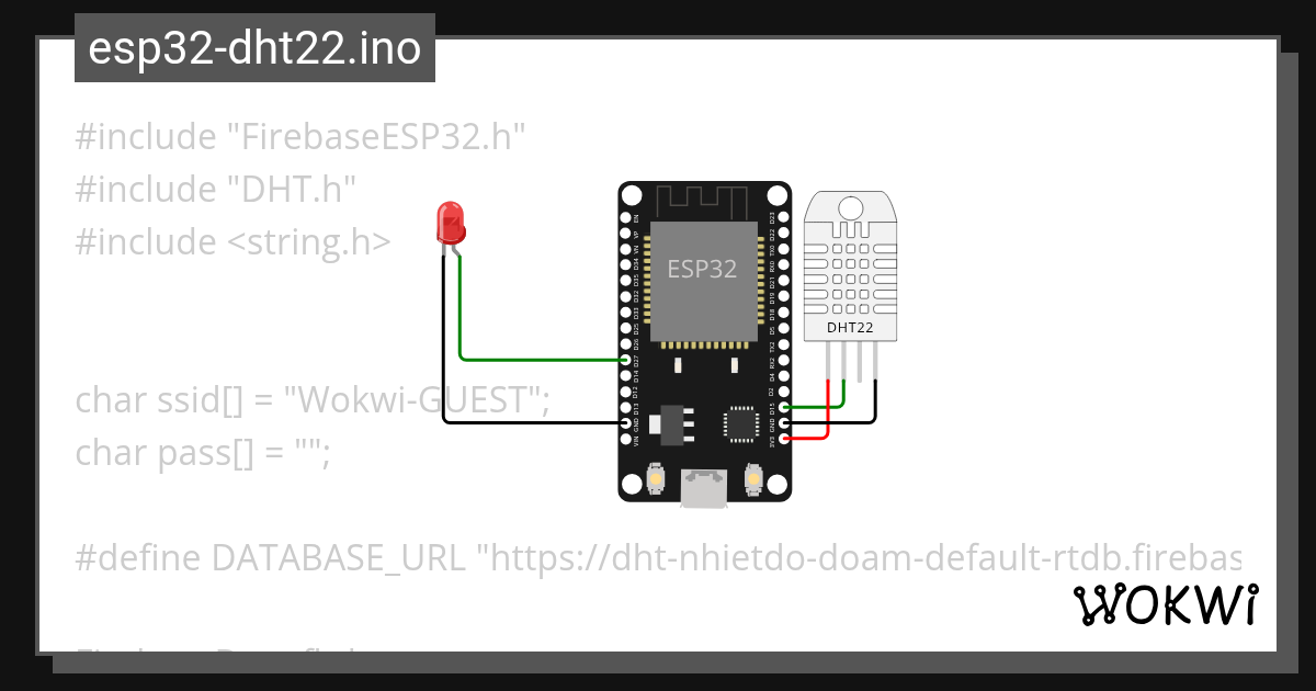 FIREBASE_ESP32 - Wokwi ESP32, STM32, Arduino Simulator