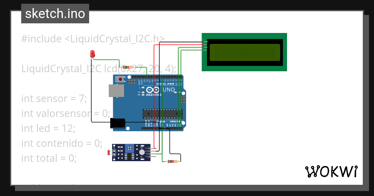 SENSOR DE CONTEO - Wokwi ESP32, STM32, Arduino Simulator