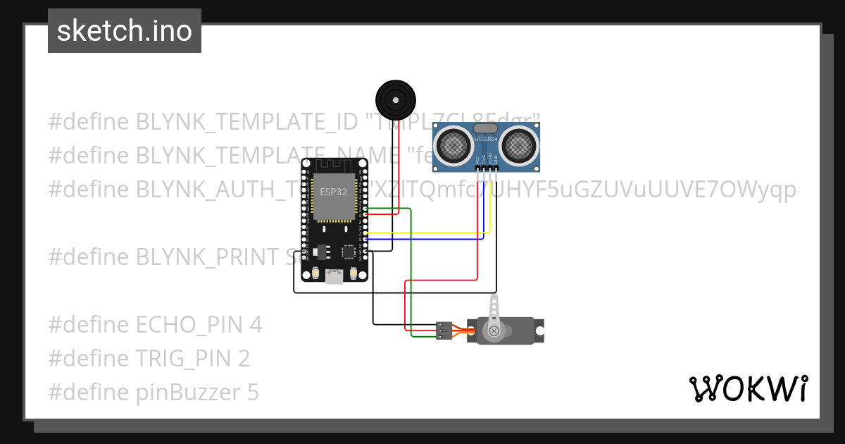 Sensor Ultrasonik Blynk Copy Wokwi Esp32 Stm32 Arduino Simulator