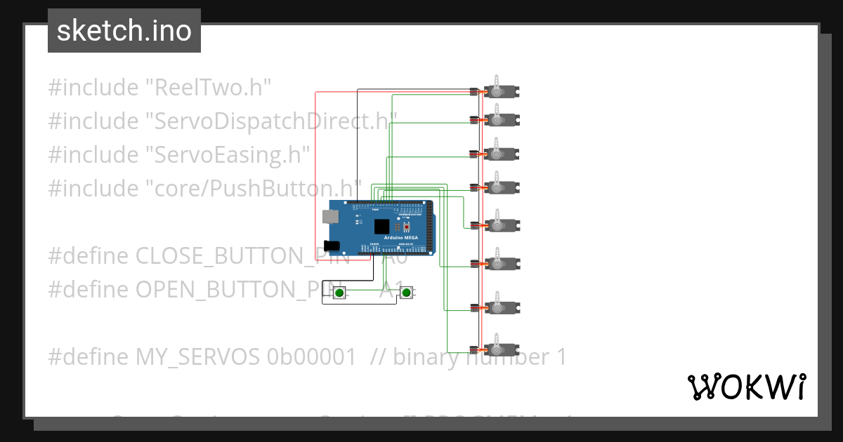 Multi Servo Easing - Wokwi ESP32, STM32, Arduino Simulator
