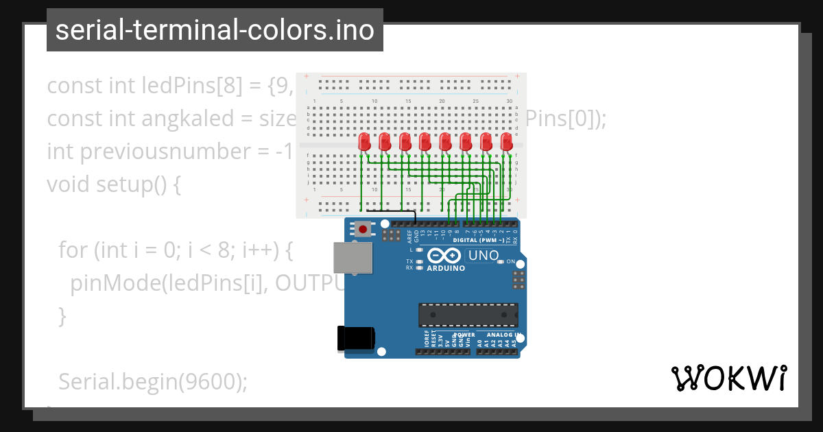 serial-terminal-colors.ino Copy Copy - Wokwi ESP32, STM32, Arduino Simulator