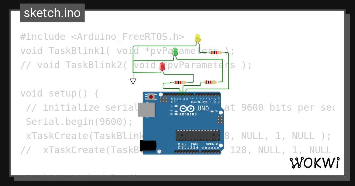 Freertos đèn Tín Hiệu Wokwi Esp32 Stm32 Arduino Simulator 9358