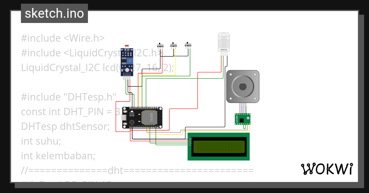 Jemuran Otomatis Copy - Wokwi ESP32, STM32, Arduino Simulator