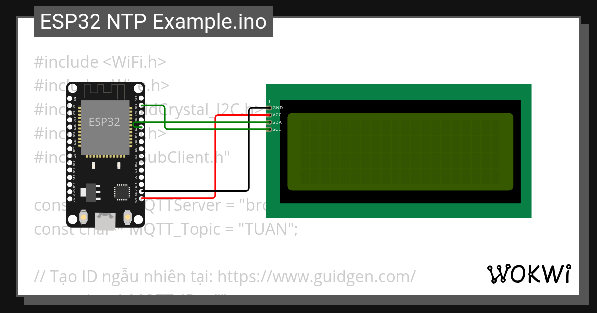 ESP32/LCD ND-DA - Wokwi ESP32, STM32, Arduino Simulator