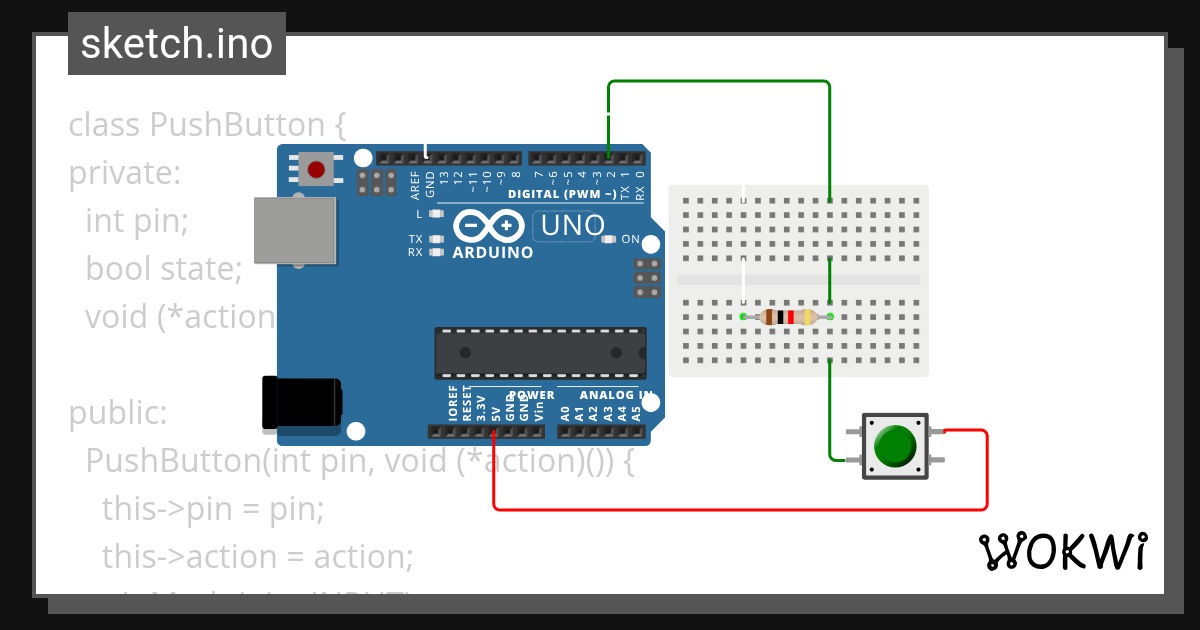 Pushbutton Wokwi Esp32 Stm32 Arduino Simulator