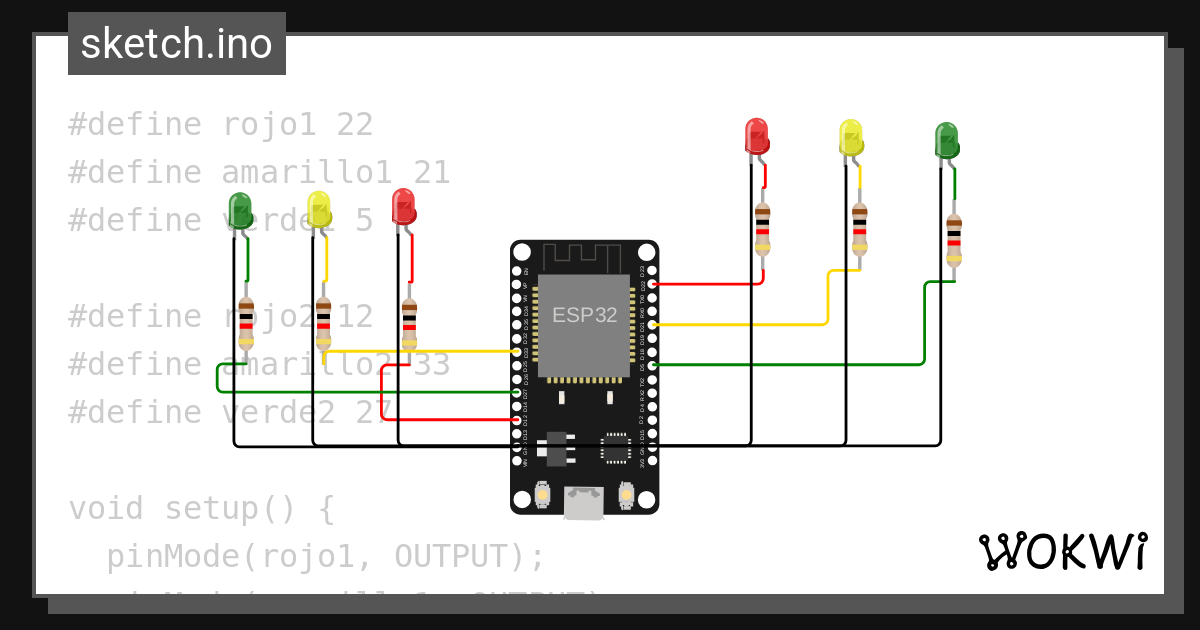 Semaforo 2 Wokwi Esp32 Stm32 Arduino Simulator 1241