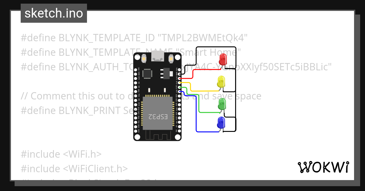 Blynk - Wokwi ESP32, STM32, Arduino Simulator