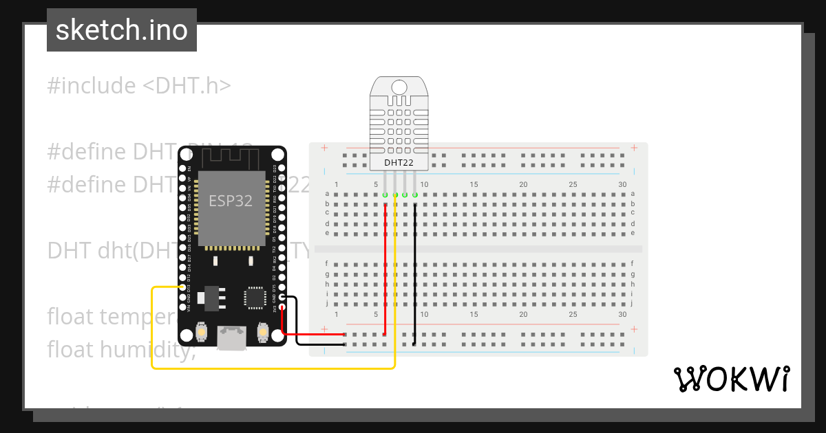 Workshop4 - DHT - Wokwi ESP32, STM32, Arduino Simulator