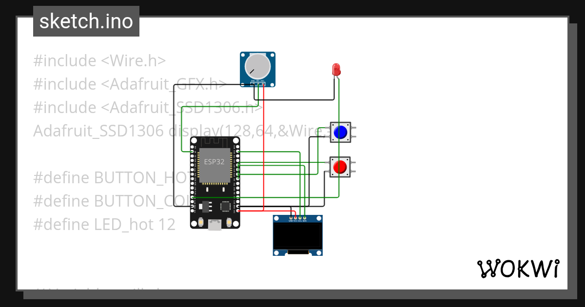 PID OLED - Wokwi ESP32, STM32, Arduino Simulator