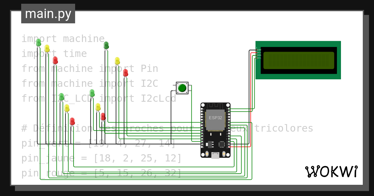 Scénario 1 Wokwi Esp32 Stm32 Arduino Simulator