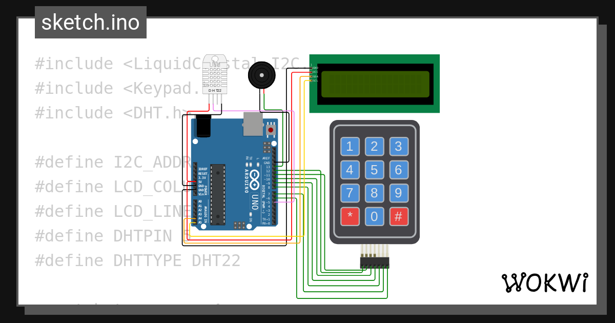 Sıcaklık Uyarı Sistemi Wokwi Esp32 Stm32 Arduino Simulator 