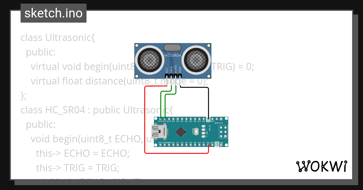 Ultrasonic Wokwi Esp32 Stm32 Arduino Simulator