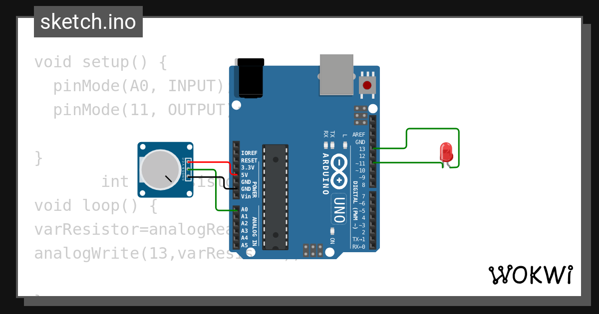 Variable Resistor Wokwi Esp32 Stm32 Arduino Simulator 2886