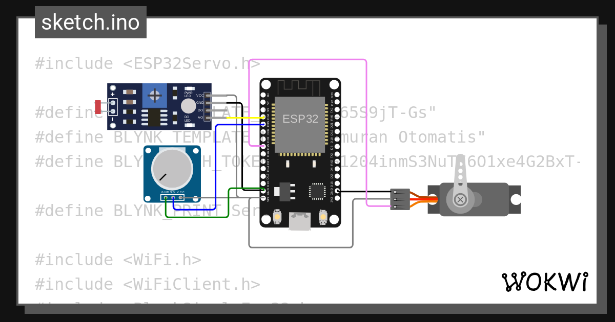 Jemuran Otomatis Kel 3 Wokwi Esp32 Stm32 Arduino Simulator