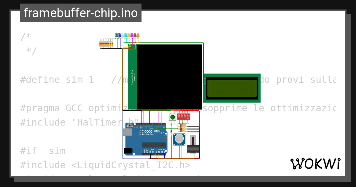 Halframebuffer Chipv1 Simulazioni Wokwi Esp32 Stm32 Arduino Simulator