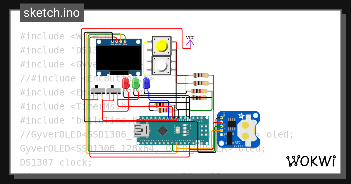 Часы 01 Wokwi Esp32 Stm32 Arduino Simulator