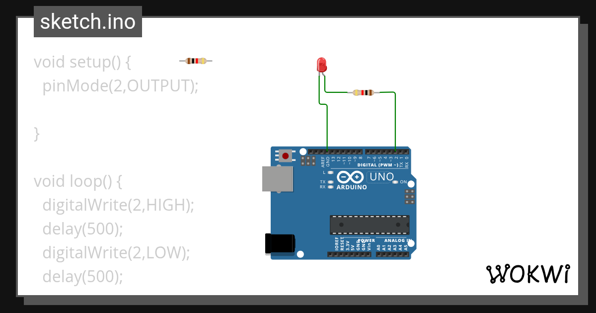 Led Blinking Wokwi Esp32 Stm32 Arduino Simulator 8289