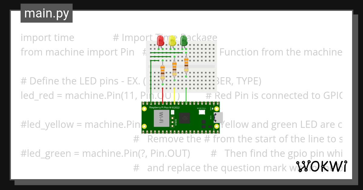 BASIC LED BLINK - Tutorial - Wokwi ESP32, STM32, Arduino Simulator