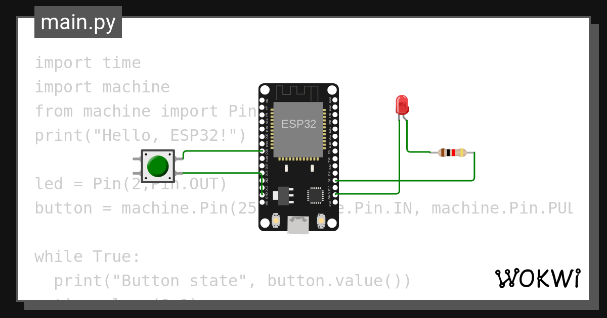 Ledtest Wokwi Esp32 Stm32 Arduino Simulator 